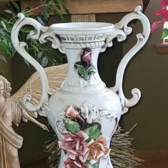 Capodimonte Art | Art | Vintage 35tall Xl Pedestal Capodimonte Double ...